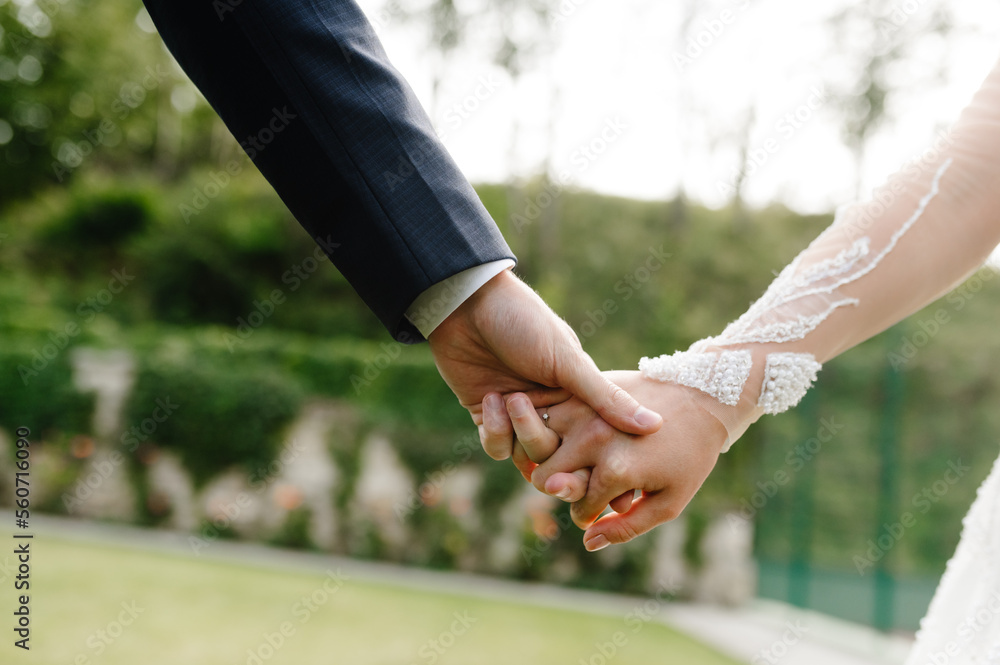 Anonymous couple hand hold Stock Photo | Adobe Stock