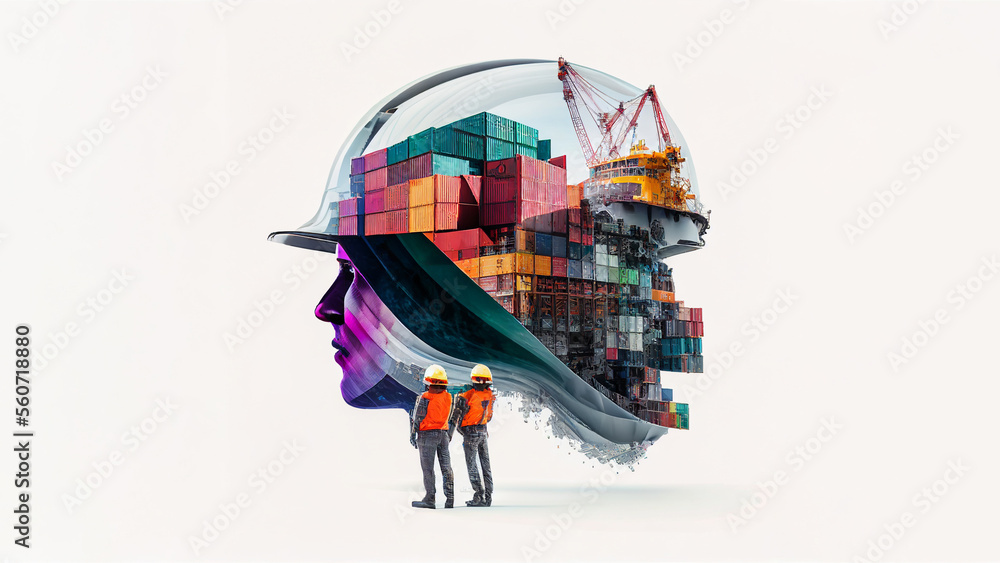 Future of Container ship loading and unloading, Cargo construction ...