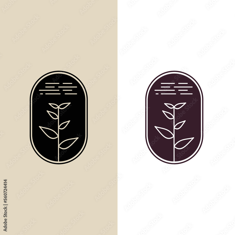 nature vintage logo vector, retro brand logo inspiration Stock Vector ...