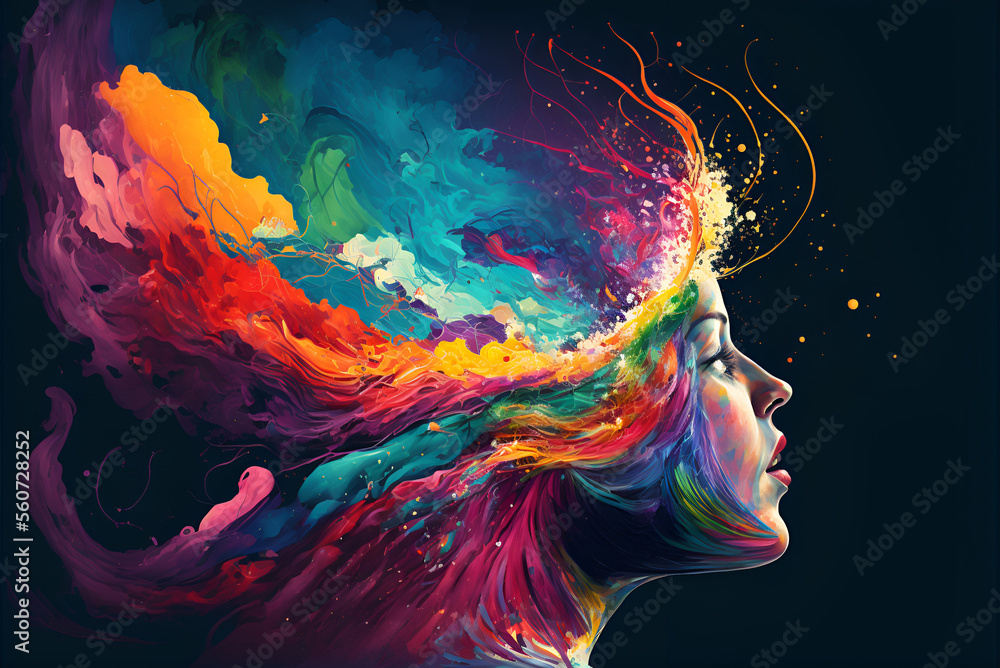 Colorful Abstract Face Background, Colorful, Background, Stock ...