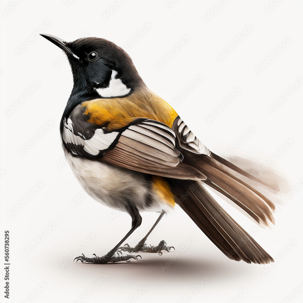 Bird full body image with white background ultra realistic Stock ...