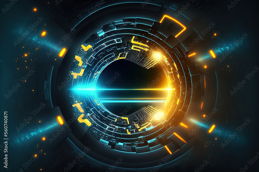 abstract tech sci fi loading futuristic concept design background (ai ...