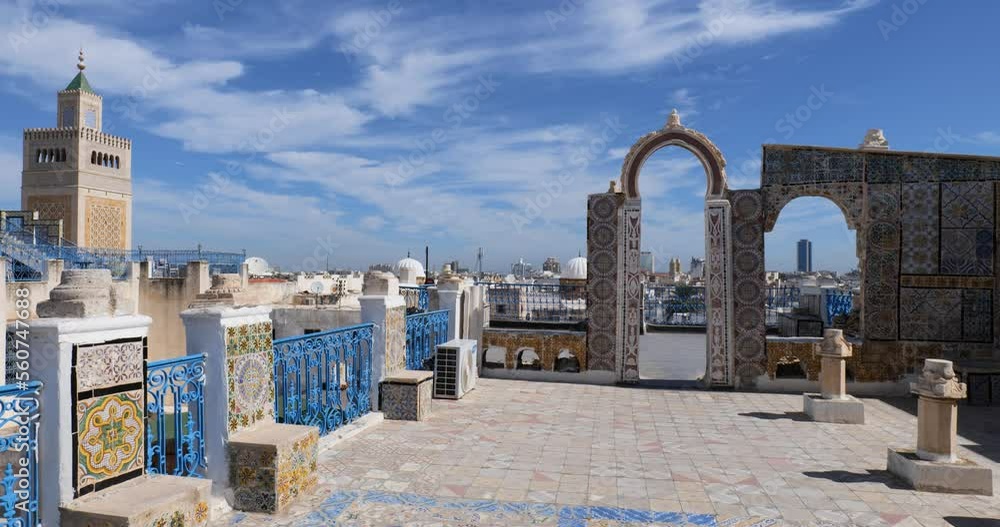 View of the Old Medina of Tunis, Unesco. Around 700 monuments ...