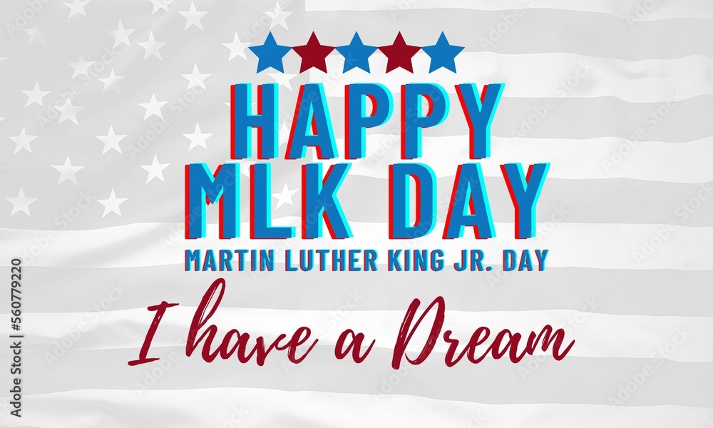 Happy Martin Luther king jr. day with text i have a dream. MLK Banner ...