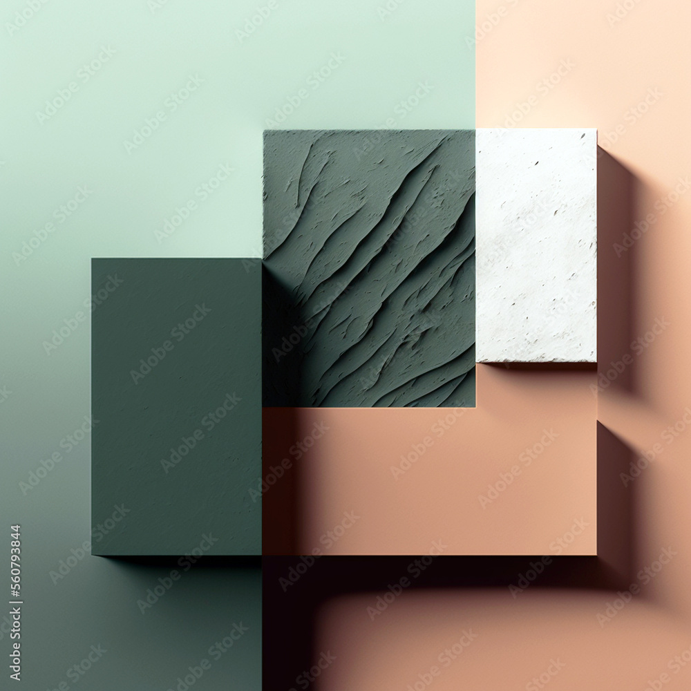 Composición minimalista con textura y formas geométricas. Generative AI ...