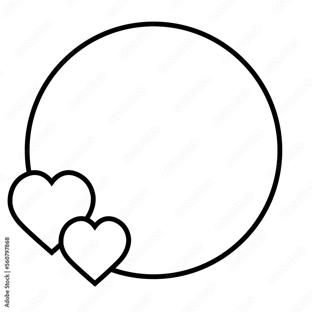 Round frame with heart svg, Valentines day wreath svg Stock Vector ...