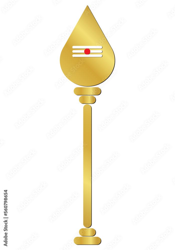 golden Vel vector illustration , Vel is a divine javelin or spear ...