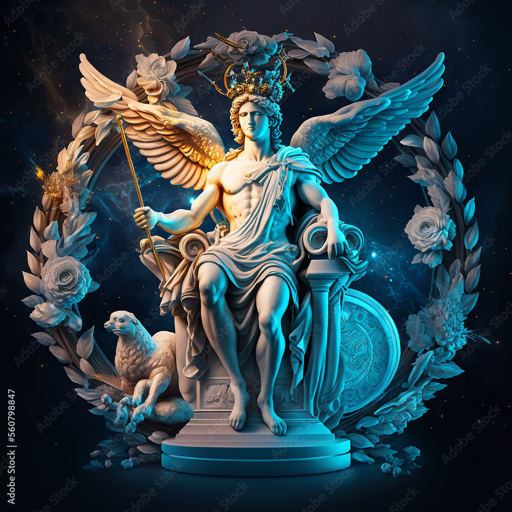 Ancient greek god Apollo. Created with Generative AI technology. Stock ...