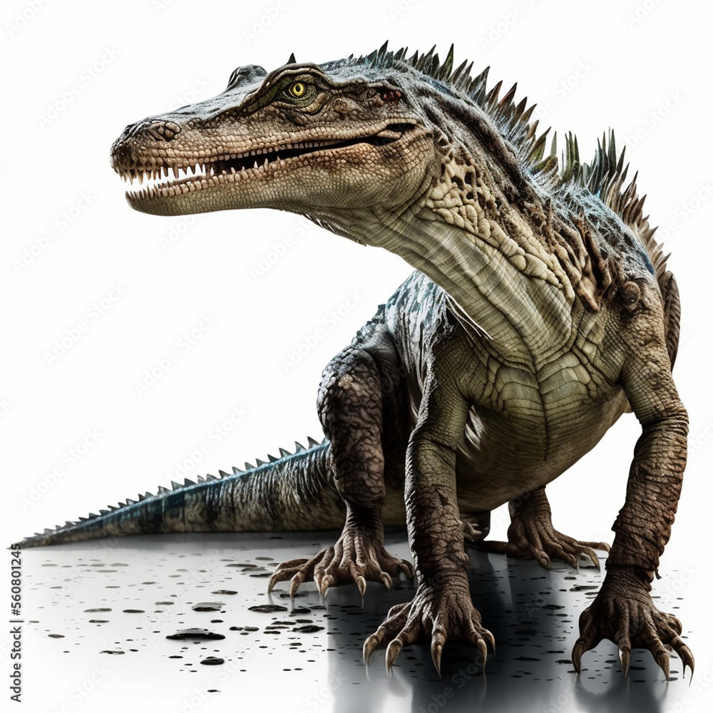 Barinasuchus full body image with white background ultra realistic ...