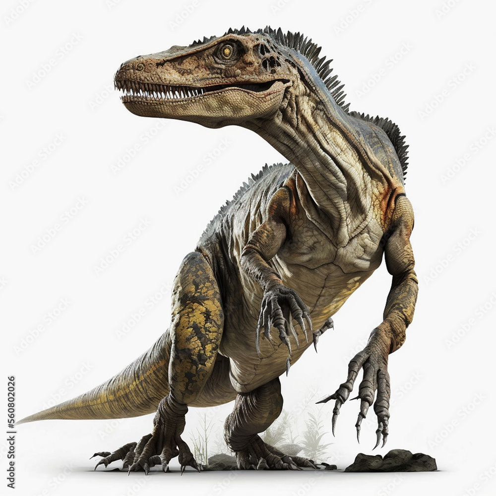 Barinasuchus full body image with white background ultra realistic ...