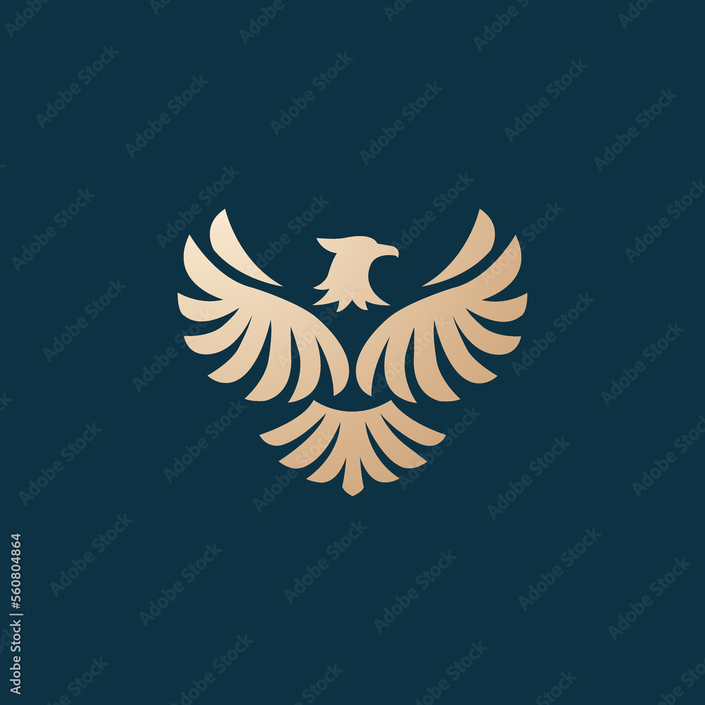 Eagle bird logo design flying hawk vector image Stock Vector | Adobe Stock