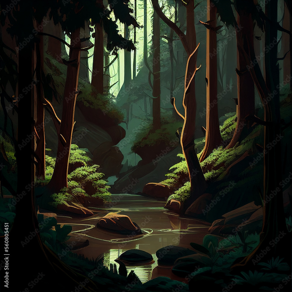 Forest Landscape Roleplaying DND Concept Epic RPG Adventure Quest Trees ...
