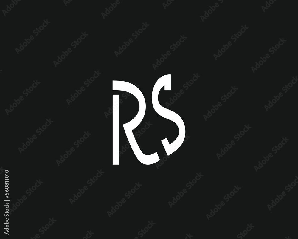 creative letter RS logo design vector template Stock Vector | Adobe Stock