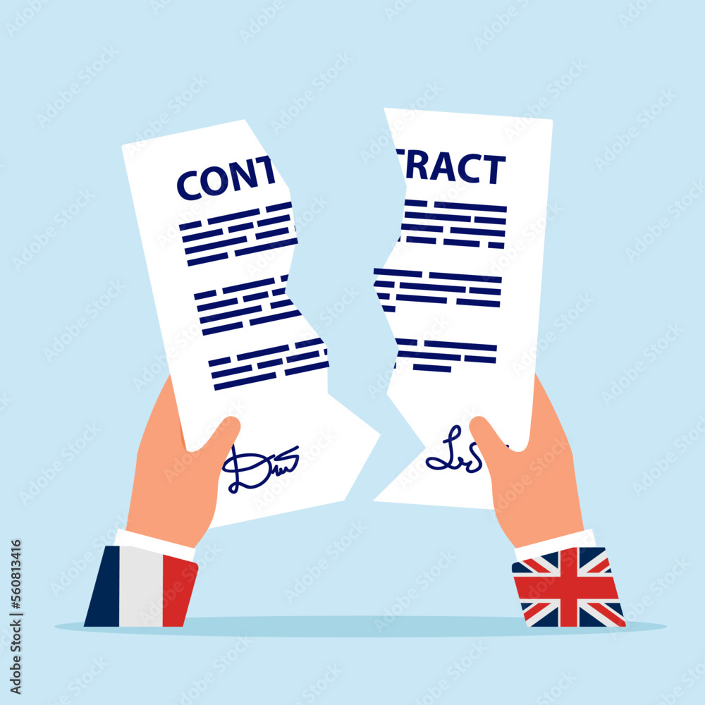 Contract breach and break france and the UK. Terminated contract ...