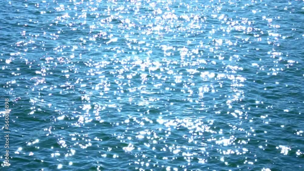 Video Stock White glare on sea water or ocean. Sun glare and light ...