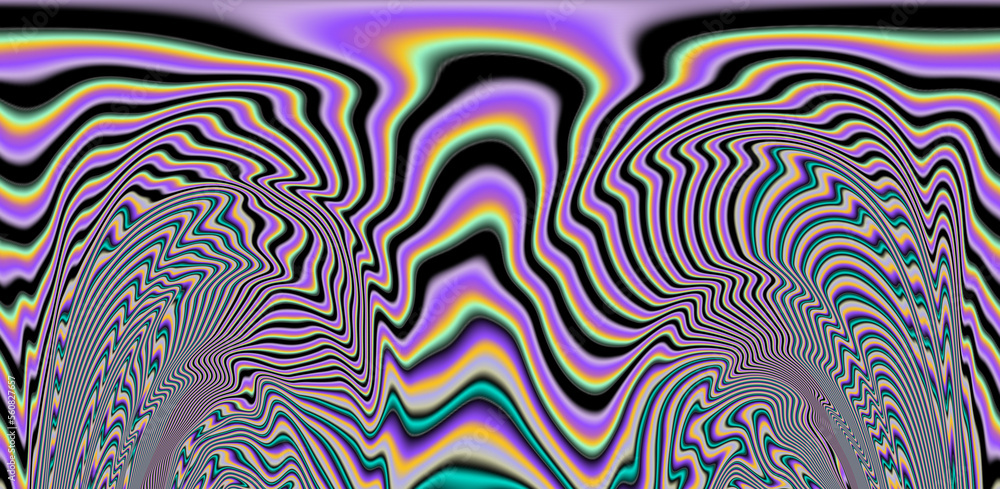 Texture of a glitched and distorted TV screen. Wavy and distorted moire ...