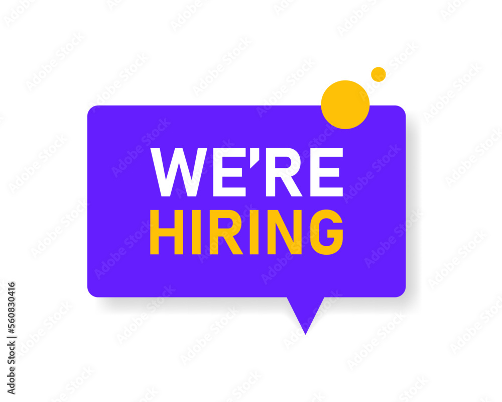 We are hiring job employee vacancy announcement banner . Vector We are ...