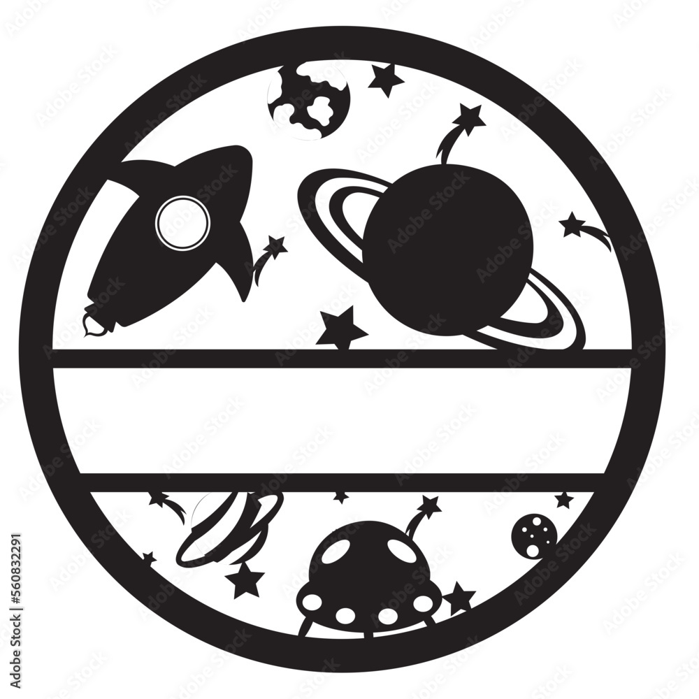 space galaxy astronaut name sign door hanger welcome sign svg png dxf ...