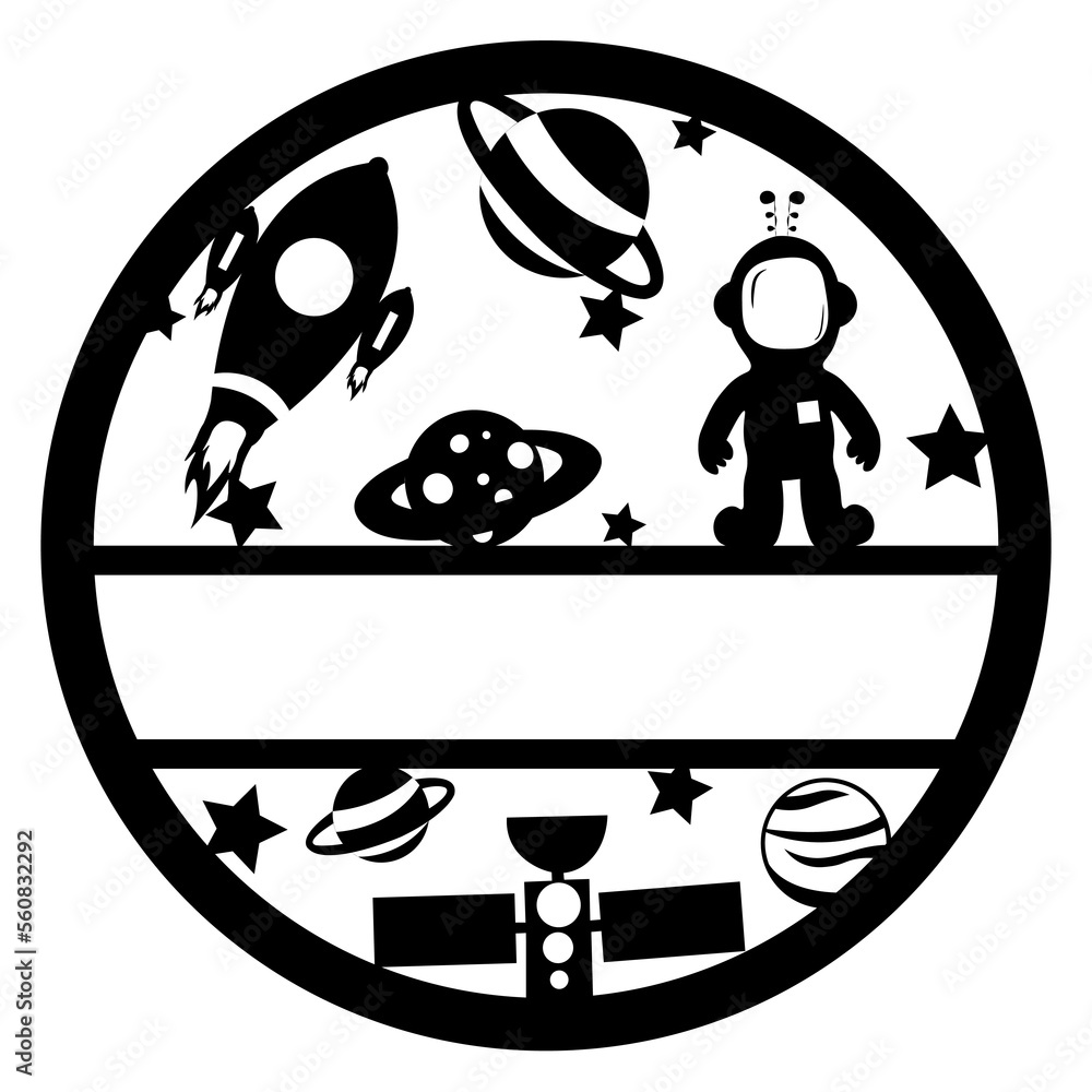 space galaxy astronaut name sign door hanger welcome sign svg png dxf ...