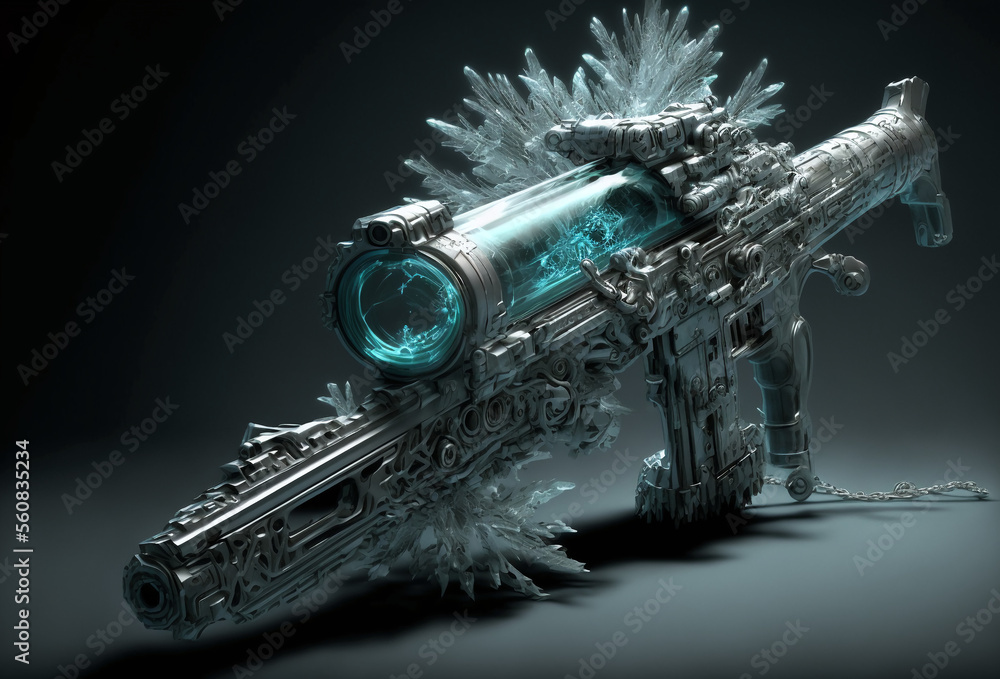 Iced Weapon Digital Art Stock Illustration | Adobe Stock