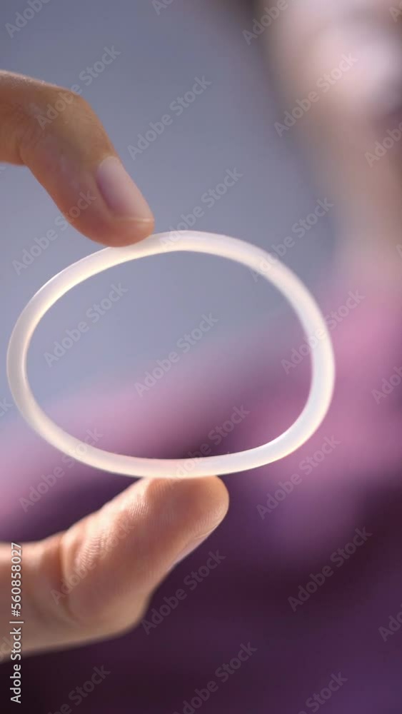 Diaphragm Vaginal Contraceptive Ring. Spermicide Contraception 素材庫影片 ...
