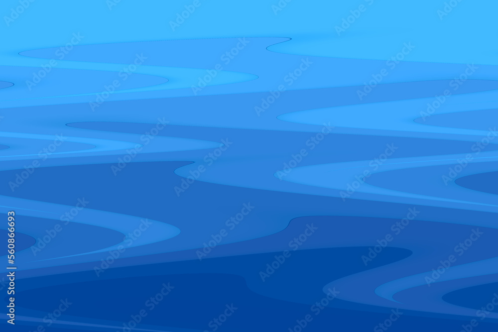 Blue gradient paper cut out wave shapes. Layered curve Origami design ...