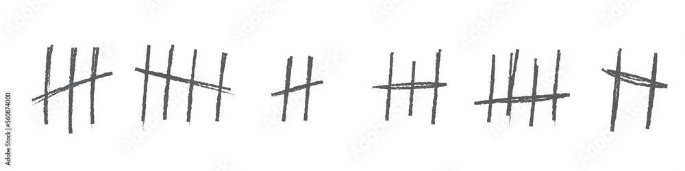 Line or sticks doodle with brush strokes crossed out. Simple ...