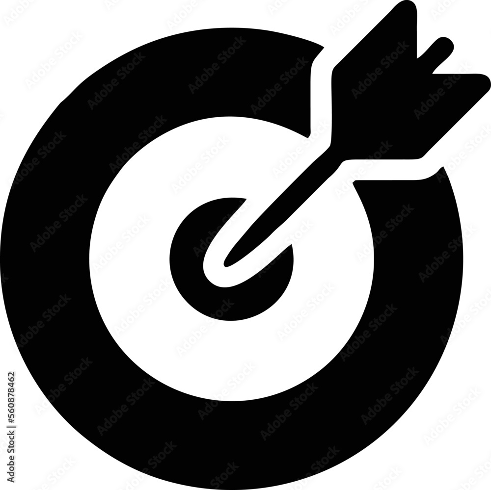 Target icon symbol in the white background, goal focus goal icon symbol ...