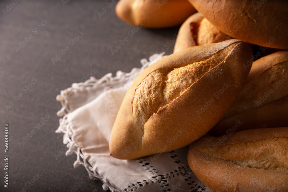 Bolillos. Traditional mexican bakery. White bread commonly used to ...