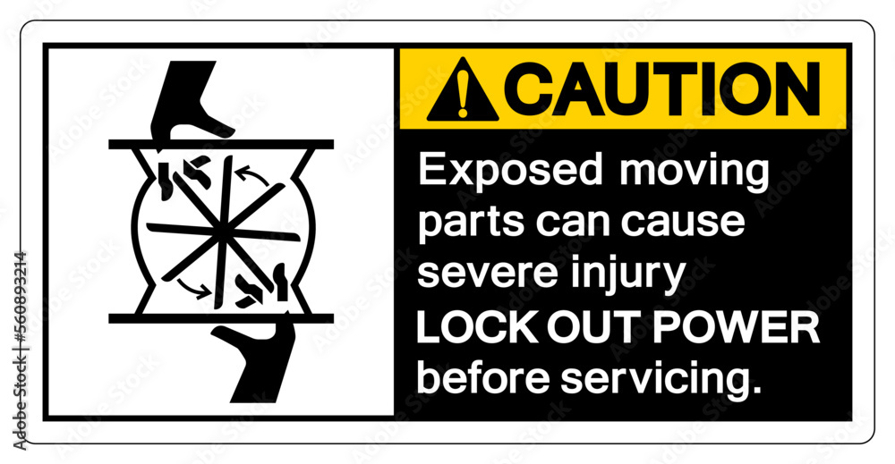 Caution Exposed Moving Parts can Cause Severe injury Lock Out Power ...
