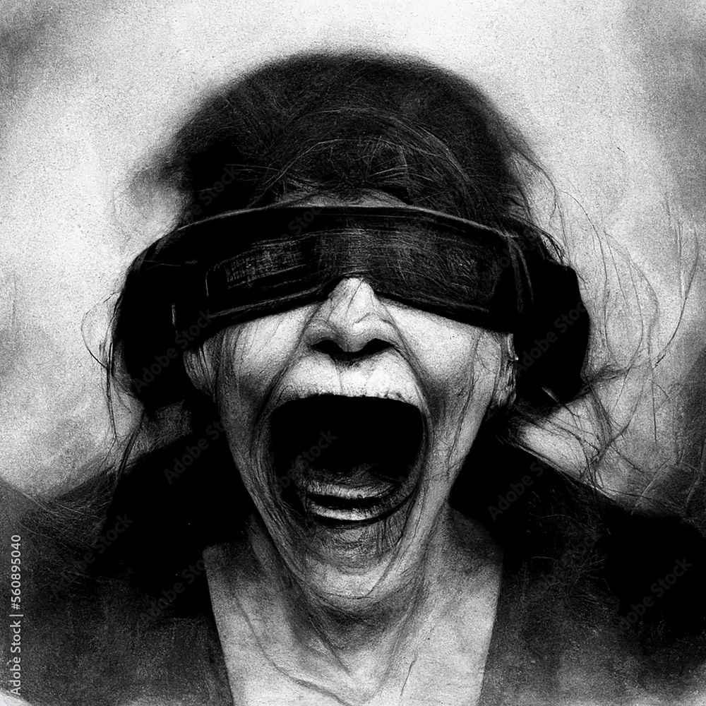 Illustrazione Stock Ai generated illustration concept of being blinded ...