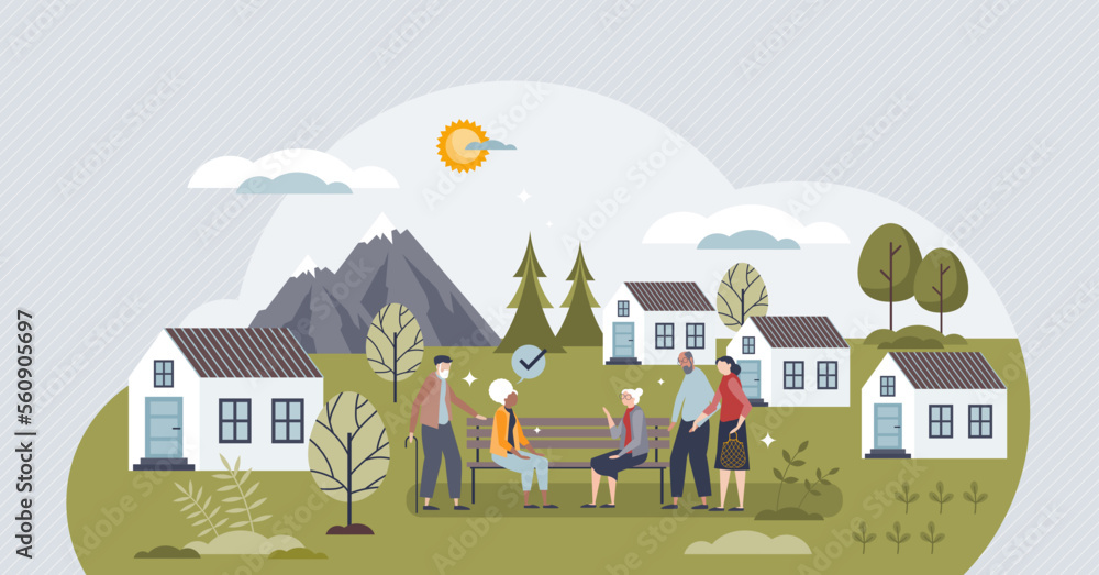 Retirement village and settlement for elderly pensioners tiny person ...