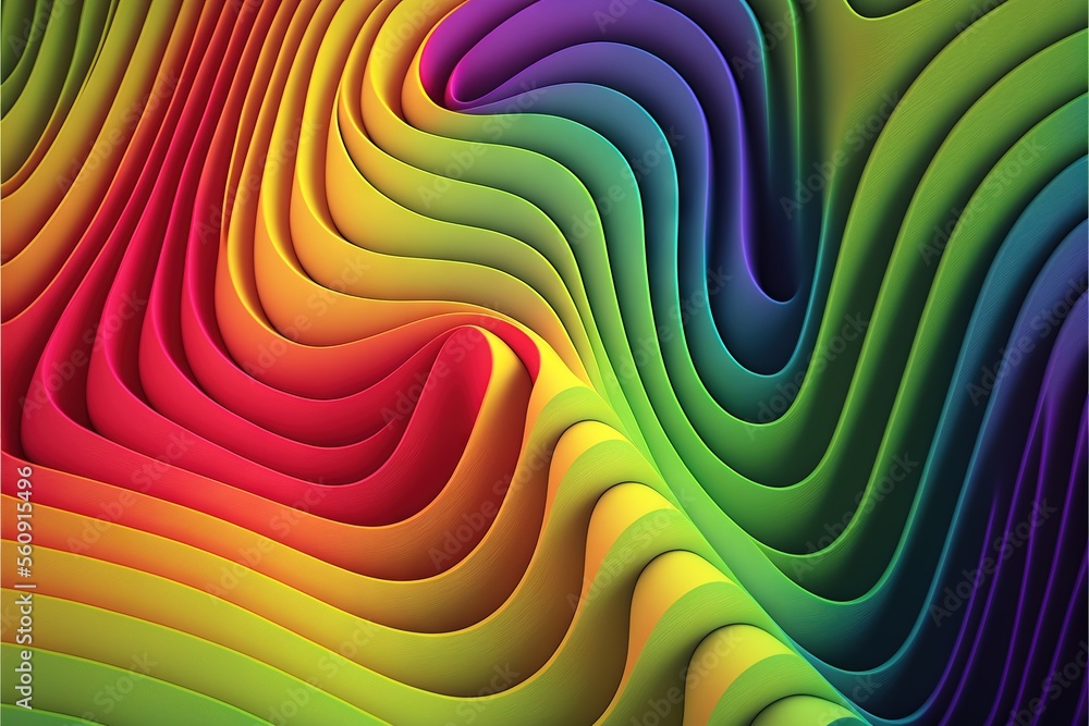 a colorful background with a wavy design in the middle of it, with a ...