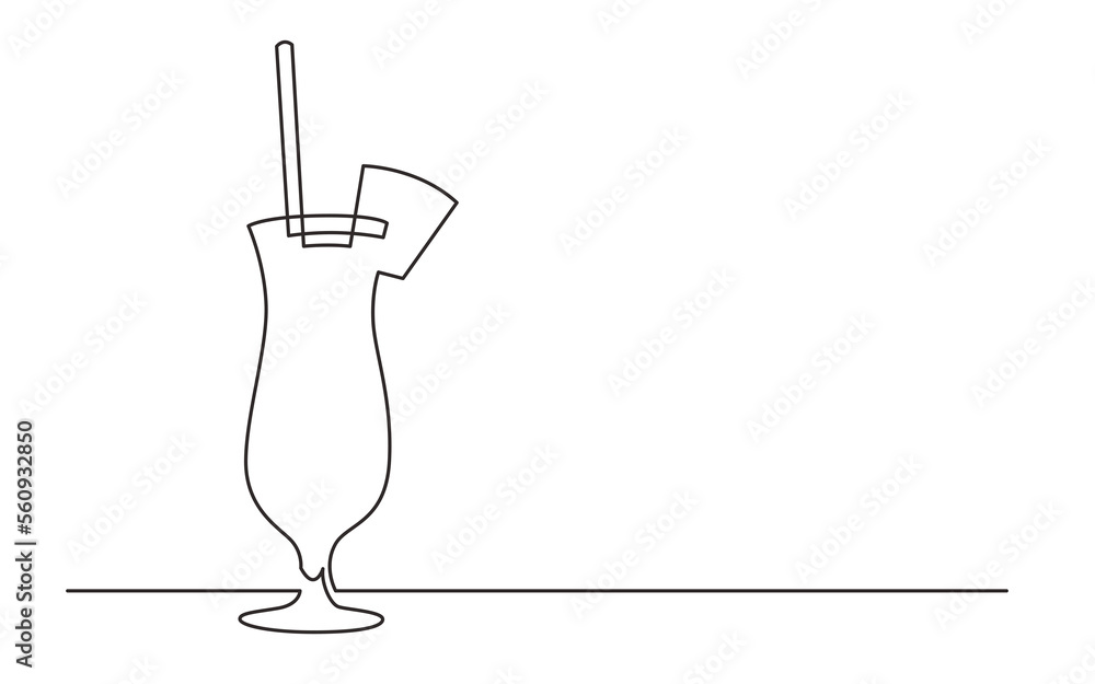 continuous line drawing cocktail glass - PNG image with transparent ...