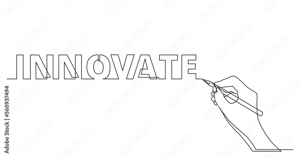 hand drawing business word of innovate - PNG image with transparent ...