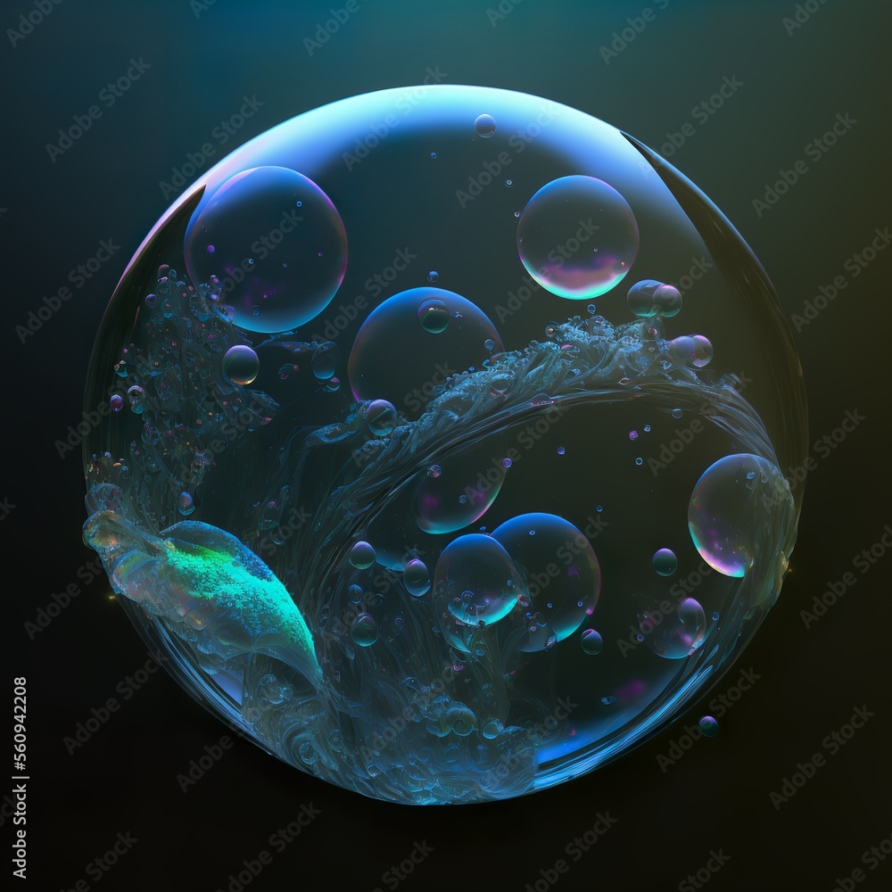 bubble fish sphere sea amoeba underwater liquid transparent water ocean ...