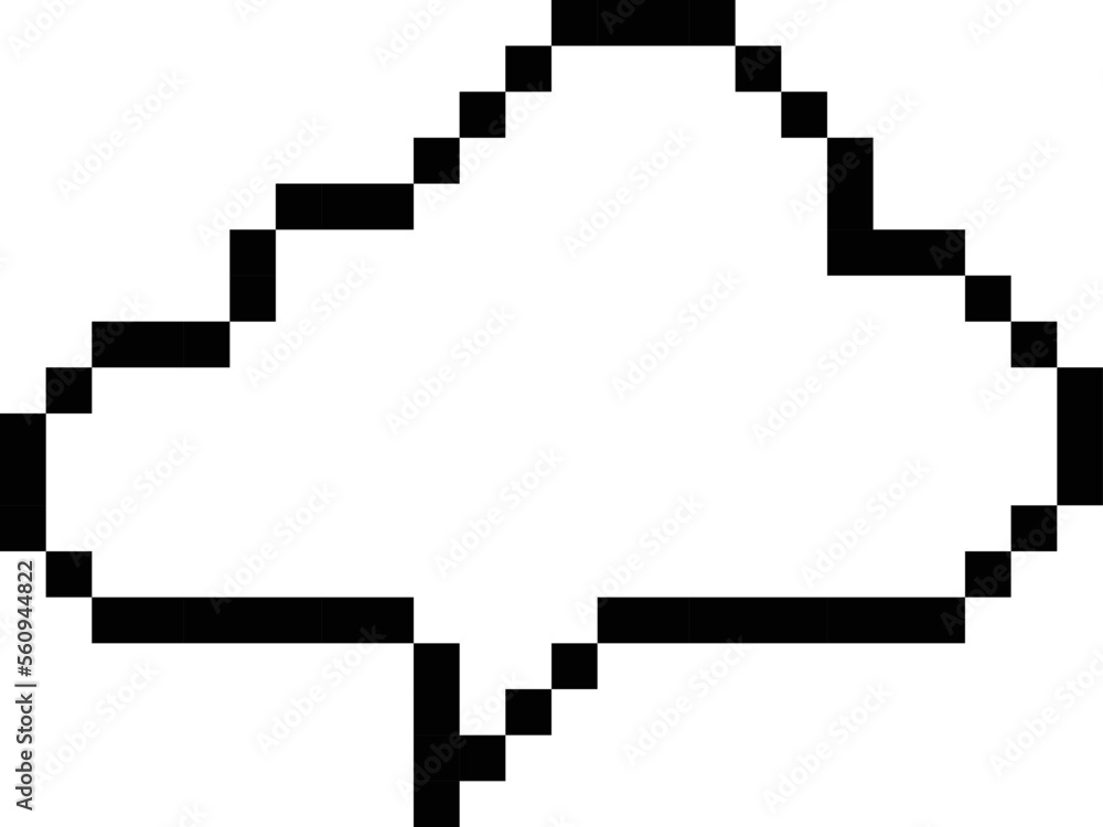 Speech bubble pixel art Vector illustration or background. Stock Vector ...