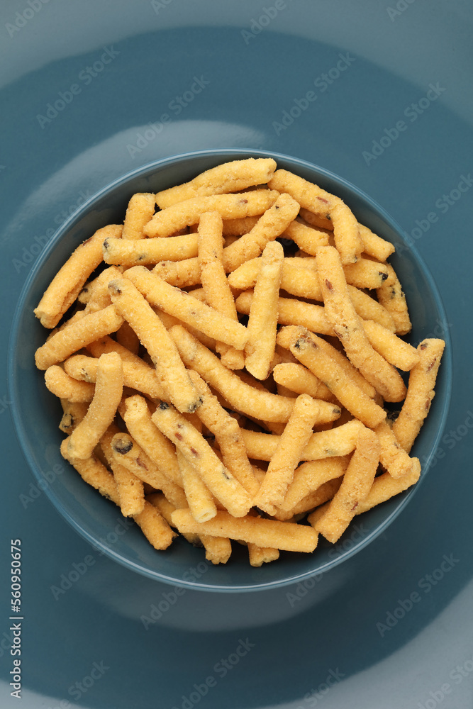 pepper sev,mota sev,south indian snacks. Stock Photo | Adobe Stock