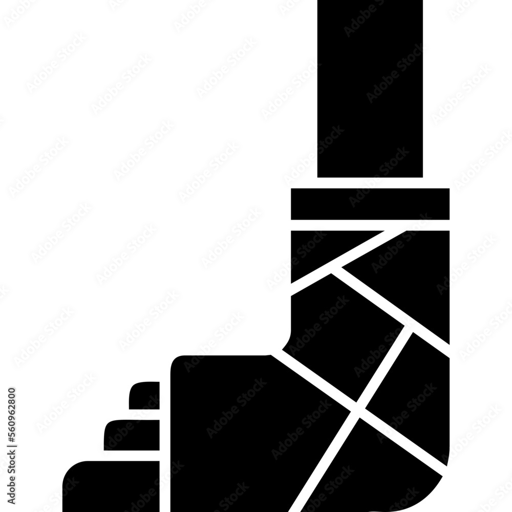 Broken Leg Icon Stock Vector | Adobe Stock