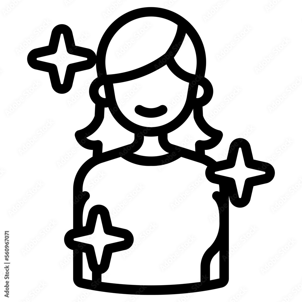 charming girl illustration Stock Vector | Adobe Stock