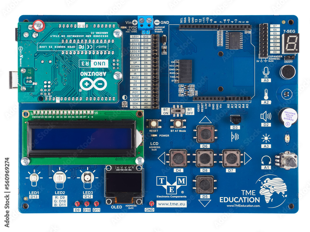 Bucharest, Romania - January 7, 2023: TME-EDU-ARD-2 is an Arduino-based ...