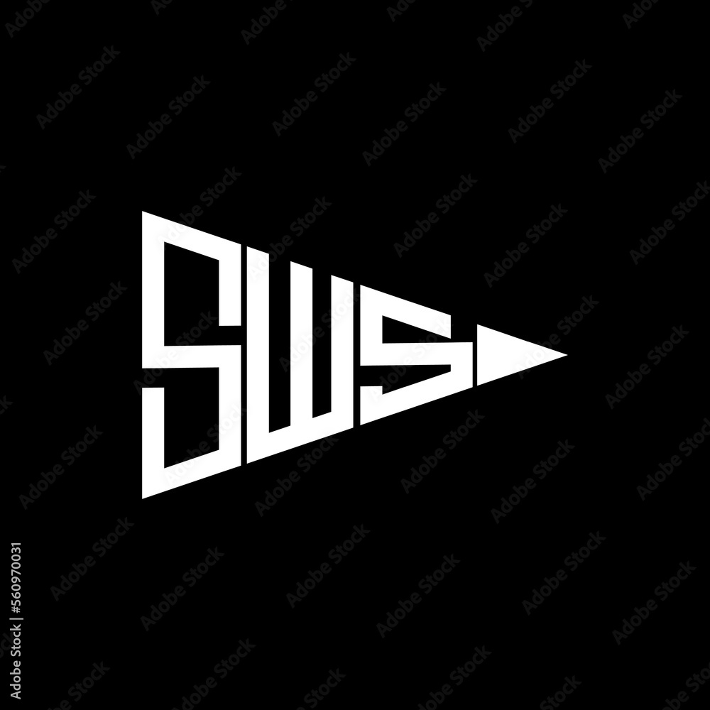 SWS letter logo design. SWS creative initials monogram vector letter ...