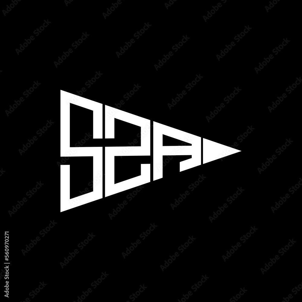 SZA letter logo design. SZA creative initials monogram vector letter ...