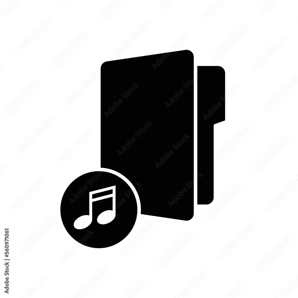 Music folder icon design. isolated on white background. vector ...