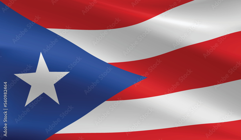 Puerto Rico flag background.Waving Puerto Rico flag vector Stock Vector ...