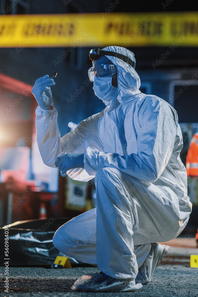 Expert Finding a Bullet Shell Believed to Match the Victim's Fatal ...
