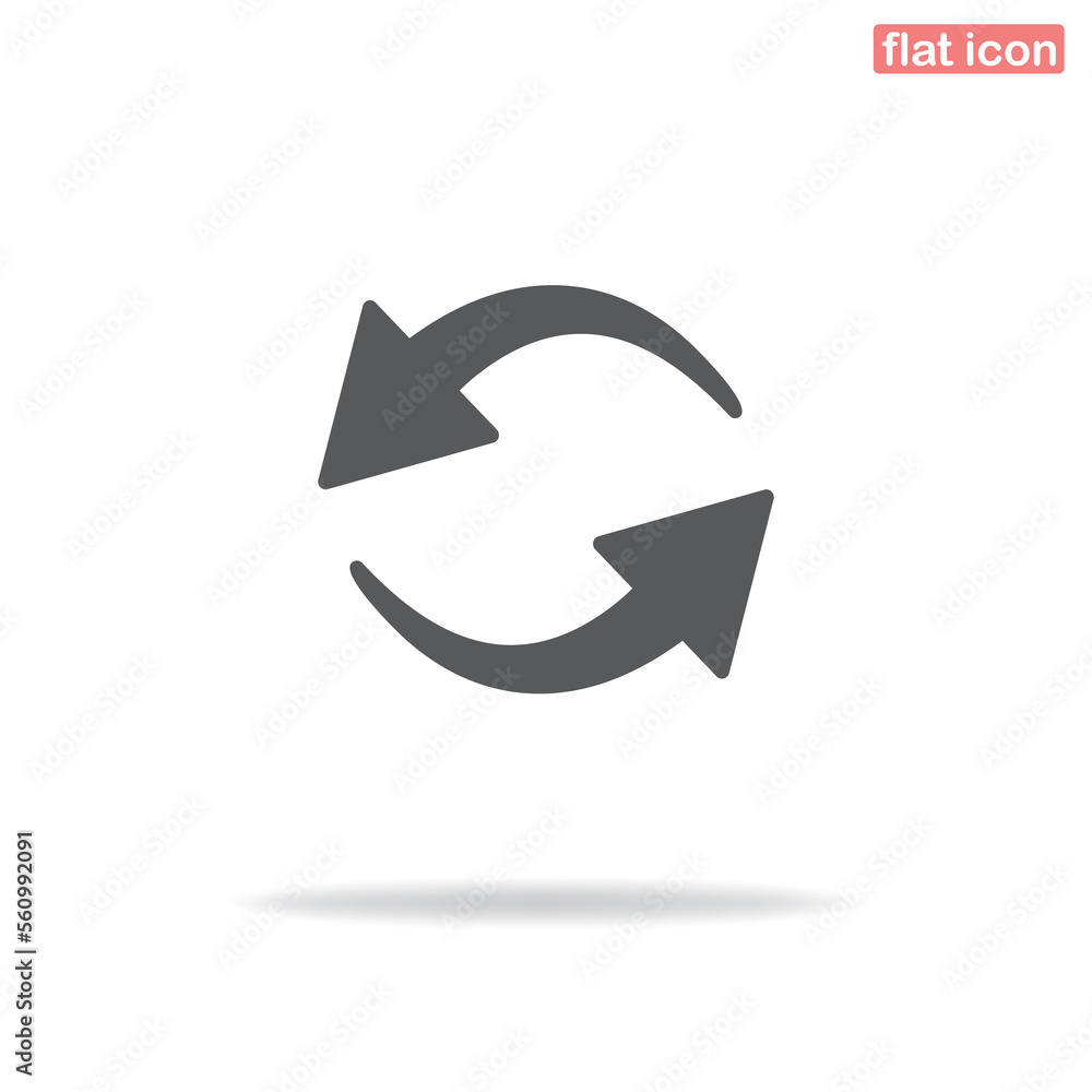 Simple cyclic rotation icon. Minimalism, vector illustration ...