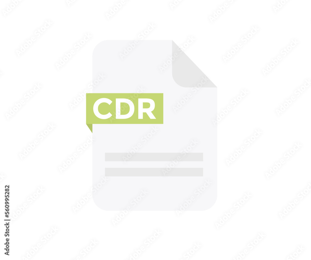 Vetor de File format CDR logo design. Document file icon. Element for ...