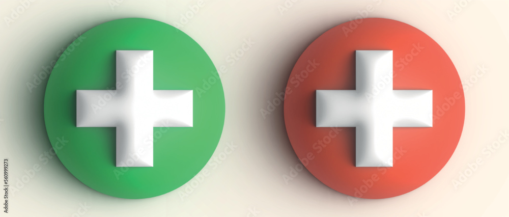 First aid icon symbol vector. First aid 3d isolated vector set. 3d aide ...