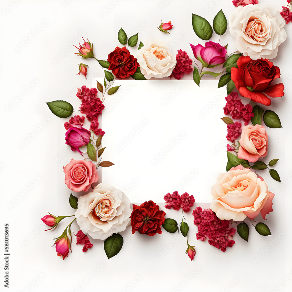 A Stunning Image Featuring A Red And Pink Rose Flower With A Blank A Stunning Image Featuring A Red And Pink Rose Flower With A Blank